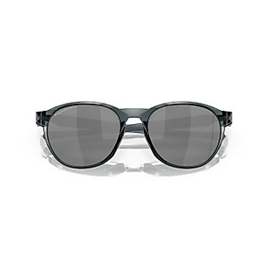Oakley Men's OO9126 Reedmace Round Sunglasses, Crystal Black/Prizm Black Polarized, 54 mm