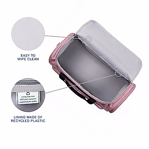 Travelpro Maxlite 5 Softside Carry-on Weekender with Drop-Bottom Compartment, Lightweight Overnight Travel Duffel Bag, Men and Women, Orchid Pink Purple, 19-Inch