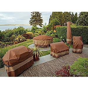 Duck Covers ULV623835 Ultimate 62 in. W Patio Loveseat Cover, x 38" D x 35" H, Mocha Cappuccino, Patio Furniture Covers