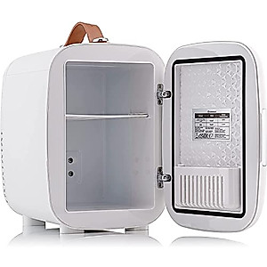 Subcold Pro4 Luxury Mini Fridge Cooler 4 Litre / 6 Cans AC & Exclusive USB ECO Power Option | Portable Small Refrigerator For The Office, Bedroom, Car, Travel, Skincare & Cosmetic (Gray)