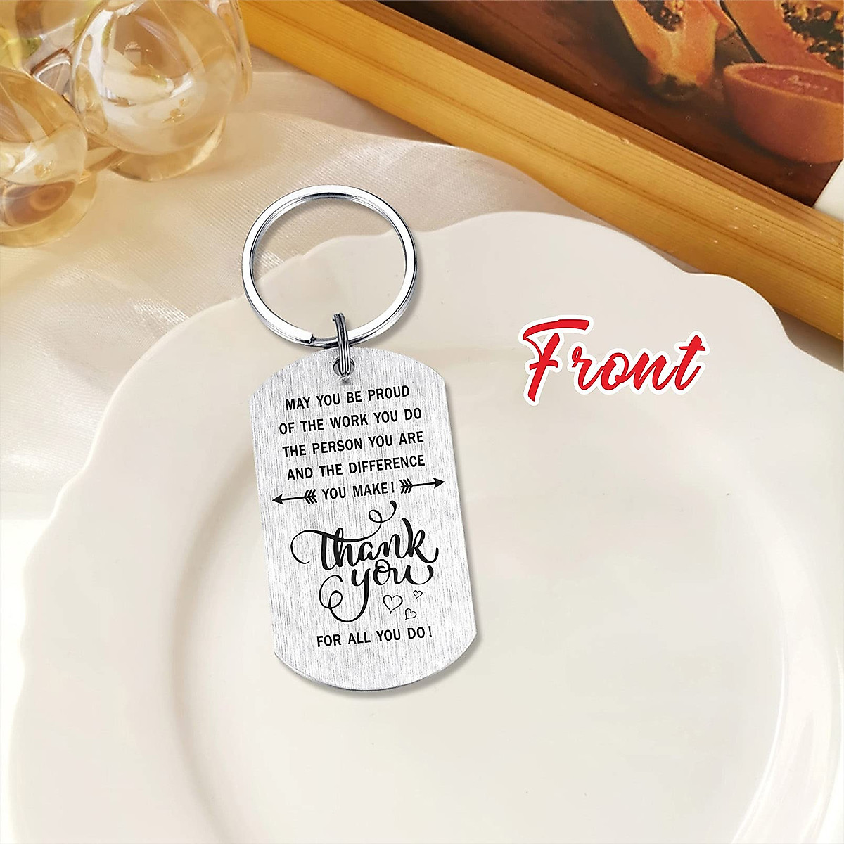 DEGASKEN Employee Coworker Appreciation Thank You Gifts, May You Be Proud of The Work You Do Keychain, Key Part of Team