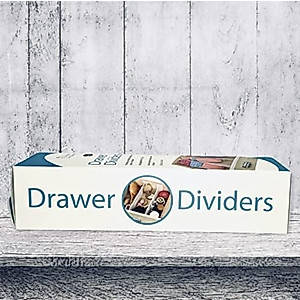 RoomForLife- Drawer Dividers Set of 2 - Dual Adjustable Straight Plastic Dividers fo drawers - Home Organization