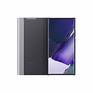 SAMSUNG Galaxy Note 20 Ultra Polyurethane Case, S-View Flip Cover - Lightweight, Black (US Version ) (EF-ZN985CBEGUS)