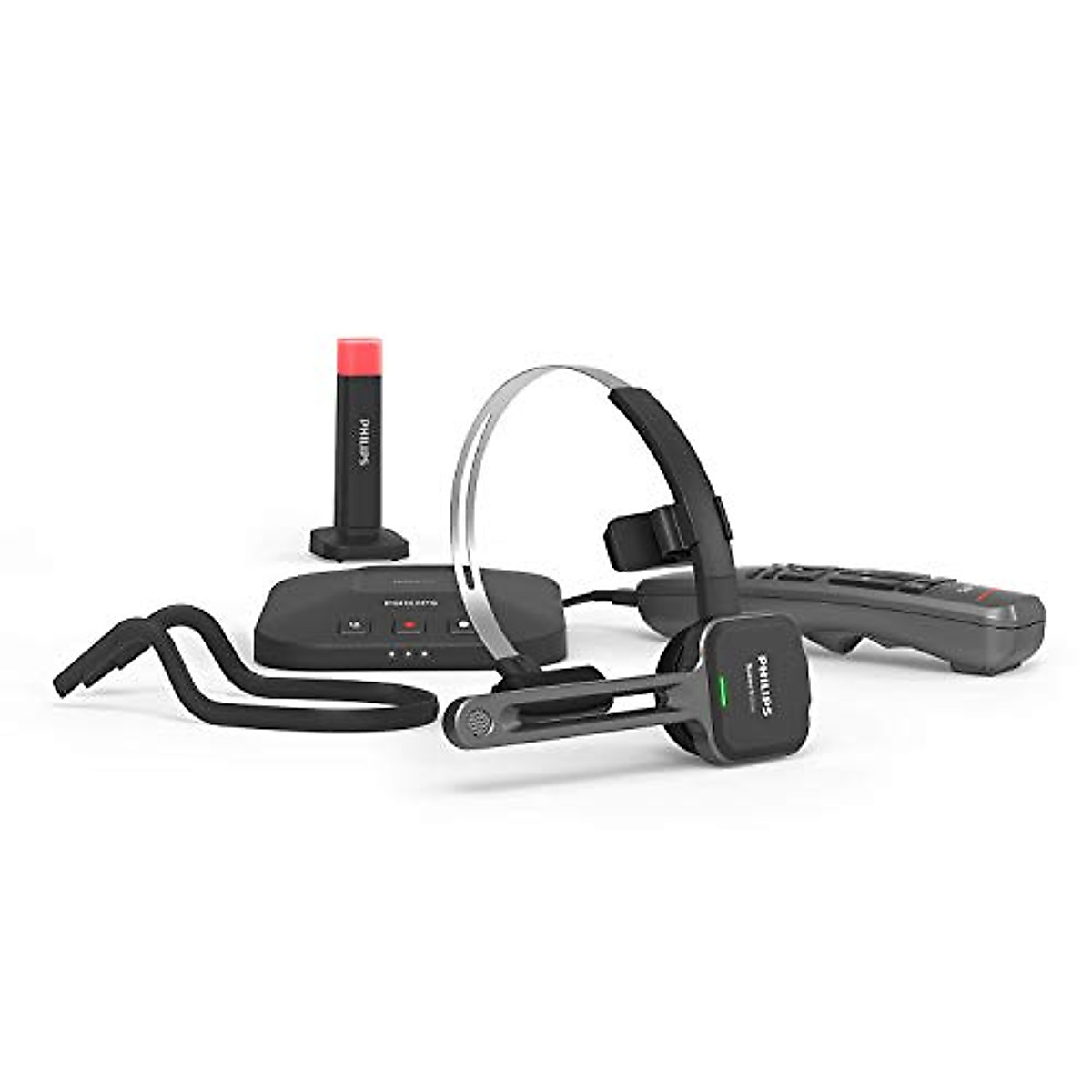 Philips SpeechOne Wireless Dictation Headset with Docking Station, Status Light and Remote Control
