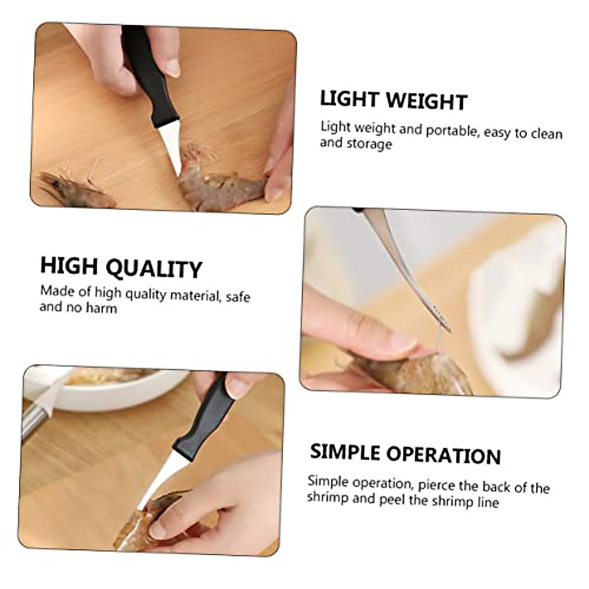 Seafood Tools 4pcs Shrimp Thread Cutter Crab Scissors Debarking Tool Oyster Opener Household Tools Shrimp Peeler Tool Shrimp Line Peeler Shrimp Remover Cutter Shrimp Line Cutter