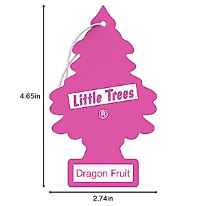 LITTLE TREES Air Fresheners Car Air Freshener. Hanging Tree Provides Long Lasting Scent for Auto or Home. Dragon Fruit, 24 Air Fresheners