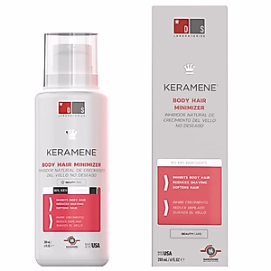 Keramene Hair Growth Inhibitor by DS Laboratories - Hair Inhibitor for Face and Body, Minimize the Need for Shaving, Waxing and Depilating, Slows Hair Regrowth, Paraben Free