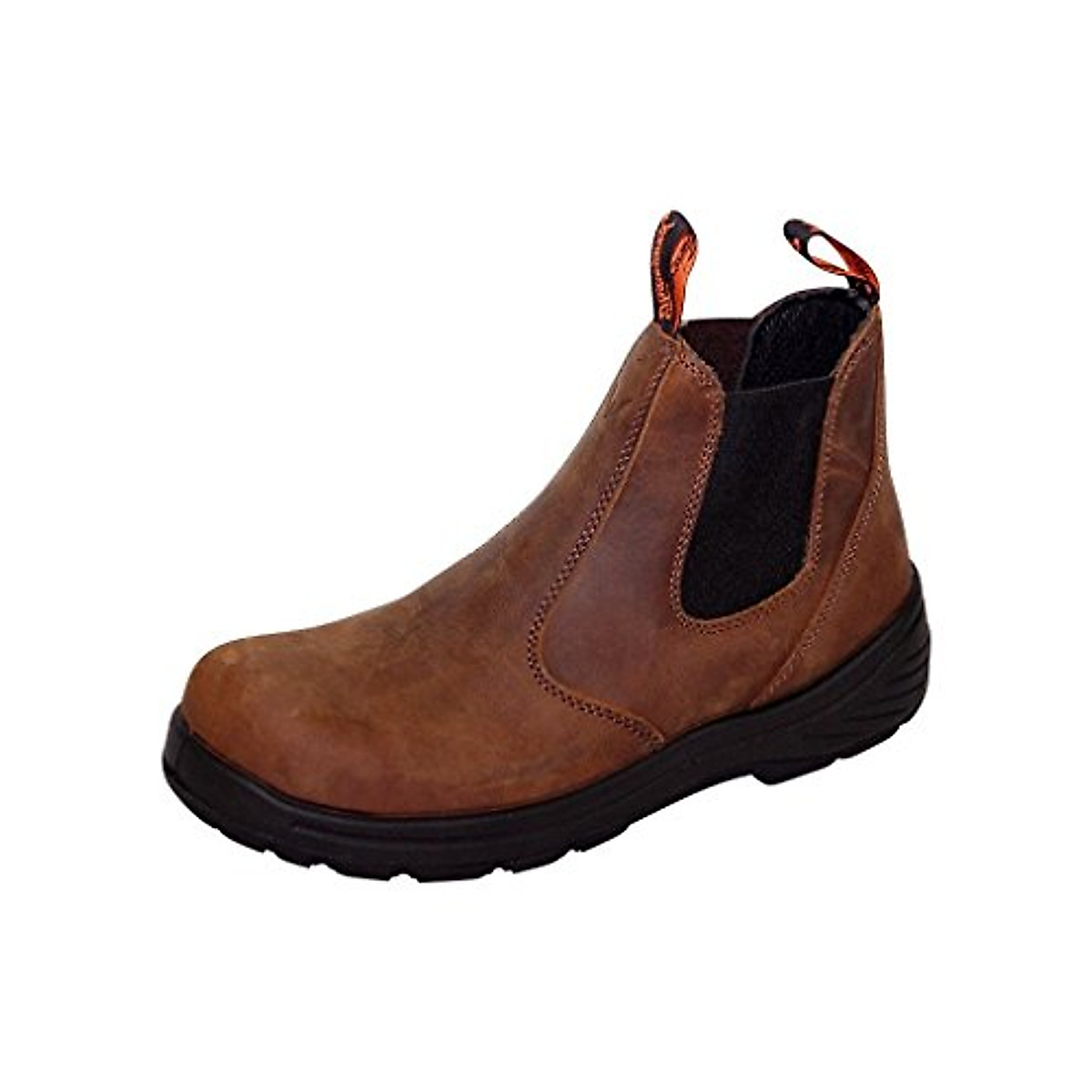 Thorogood Thoro-Flex 6” Slip On Composite Toe Work Boots for Men - Premium Leather with Slip-Resistant Outsole and Scuff-Free Translucent Bottom; EH Rated, Trail Crazyhorse - 13 M US