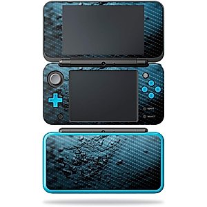 MightySkins Carbon Fiber Skin for Nintendo New 2DS XL - Blue Storm | Protective, Durable Textured Carbon Fiber Finish | Easy to Apply, Remove, and Change Styles | Made in The USA