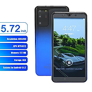 Diyeeni Note30 Plus 3G Cellphone, Unlocked Smartphone with 5.72in HD Screen, 512 MB/4GB Ultrathin Phone for Android 4.4.2, Dual Cards Dual Standby, 1650mah Battery, Face Recognition