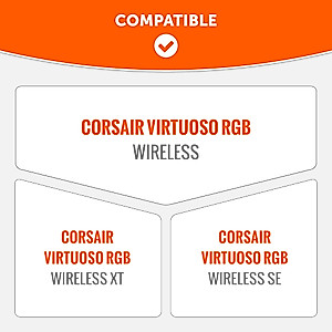 WC Freeze Virtuoso - Hybrid Fabric Cooling Gel Replacement Earpads for Corsair Virtuoso Gaming Headset, Made by Wicked Cushions, Improved Durability, Thickness and Sound Isolation | Black