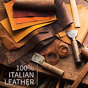 Maruse Slim Handmade Italian Leather Coin Purse with Magnetic Closure, Brown