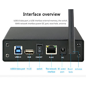JMT U35WF 6TB 3.5 inch Mobile Multi-Function Hard Disk Box WiFi Wireless NAS Private Cloud Storage Office Home (Hard Drives not Included)