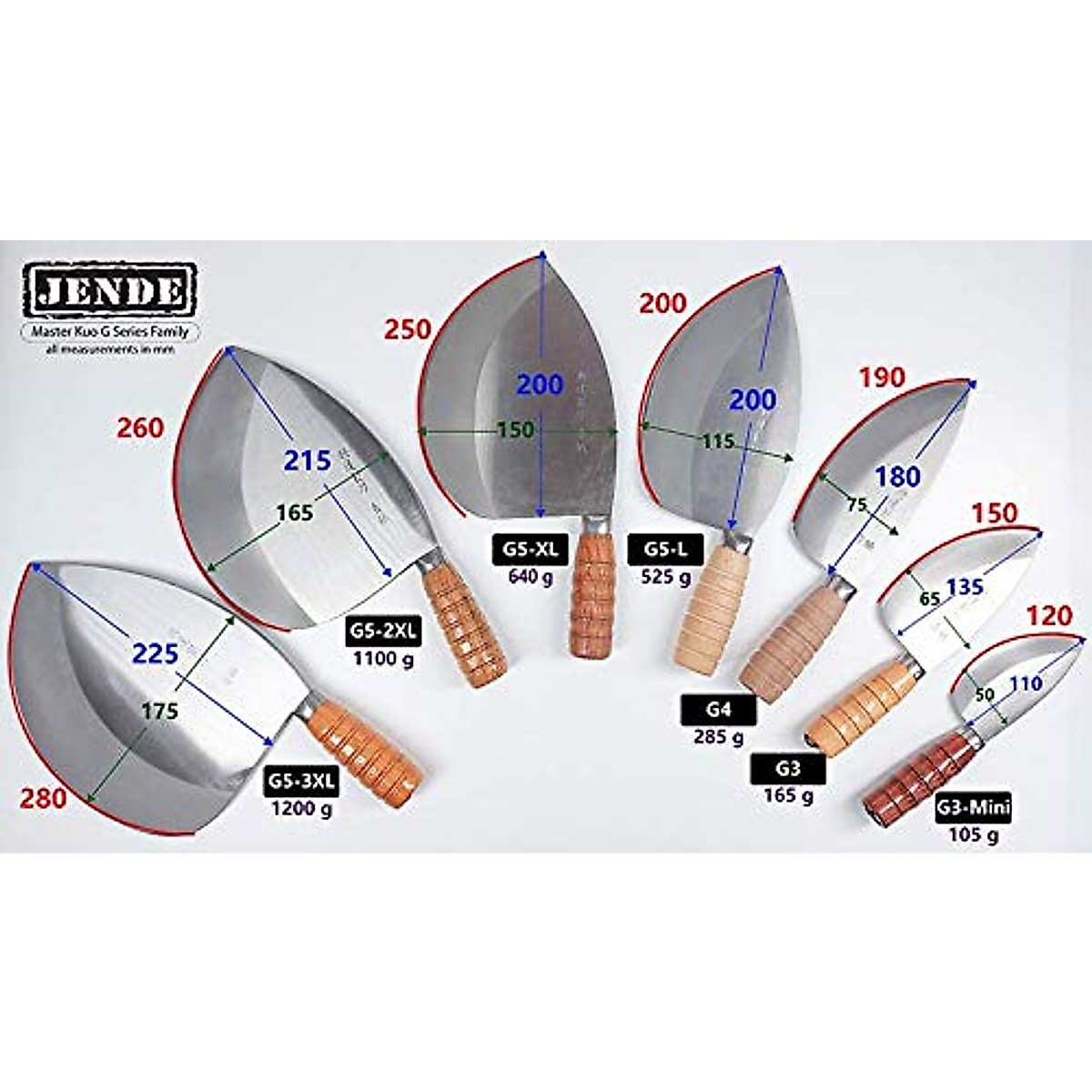 Master Kuo G-4 Medium Fish Knife with 3 layer laminated stainless steel clad, Japanese High Carbon SK5 steel & 60 hardness, Taiwan Tuna chef Knife, Medium fish knife, Long-lasting sharp edge