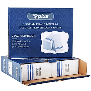 Vplus 300 PACK Guest Towels Disposable Bathroom, Decorative Bathroom Napkins Cloth Feel, Soft, and Absorbent Disposable Paper Hand Towel for Dinners, Kitchen, Parties, Weddings, Christmas Party