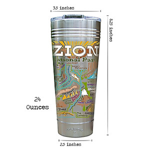Catstudio Zion Thermal Tumbler | Triple Wall Insulation With Non Slip Bottom | Great Travel Cup for Water, Coffee, Tea, or Smoothies