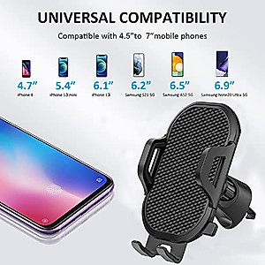 Car Phone Mount Holder for Samsung Galaxy S21 S20 S22 S23 Plus Ultra FE 5G,A21 A52 A12 A50 A20 A10E A31 A11 A02S A6,Google Pixel 4A 5G/5 4 XL 3A and All Cell Phone,Windshield/Dashboard/Window+Air Vent