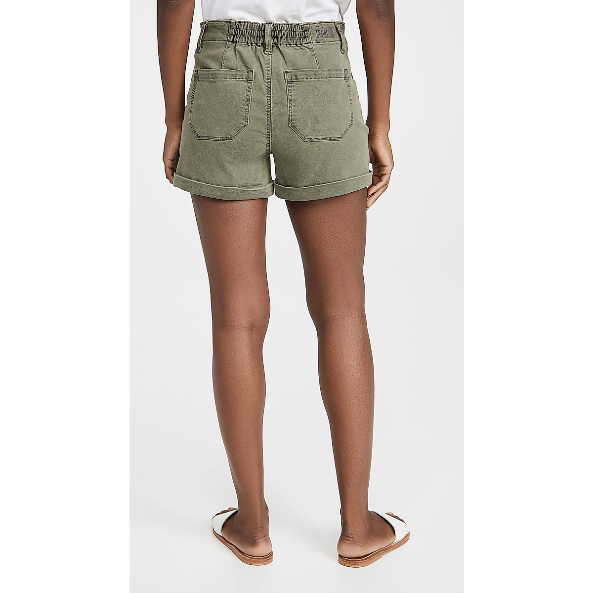 PAIGE Women's Christy Shorts, Vintage Ivy Green, 26