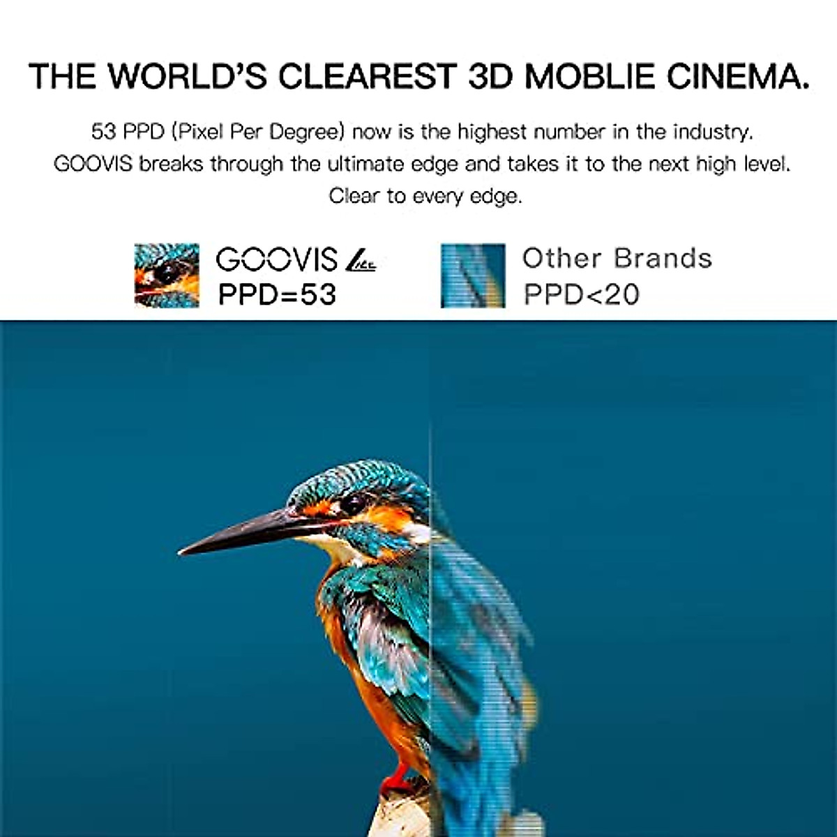 GOOVIS Lite - 3D HD Headsets OLED Display Goggles Glasses, Built-in Adjustment Hyperopia & Myopia Lens Compatible with PC, Smart Phone, Set-top Box, UAV