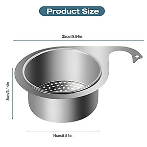 Stainless Steel Swan Sink Strainer Basket, Multifunction Hanging Sink Strainer Colander Drain Basket, Kitchen Sink Drain Strainer Faucet Hanging Filter Basket,Kitchen Sink Food Waste Filter (1pcs)