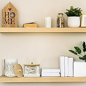 XEFINAL 4 Pack Acrylic Qtip Holder Dispenser with Bamboo Lid, Cotton Ball Pad Round Swab Holder for Cotton Pads Cotton Balls Hair Ties Rustic Bathroom Decor Accessories Storage Organization