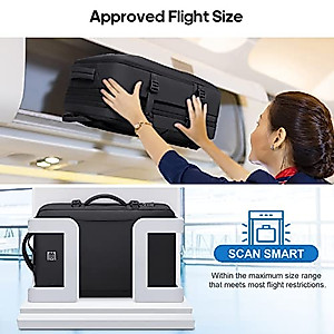 Bagsure Carry On Backpack, 40L Flight Approved Travel Backpack for Men Women, Expandable Water-resistant 17Inch Laptop Backpack, Casual Daypack Large Backpack for Business Weekend Hiking