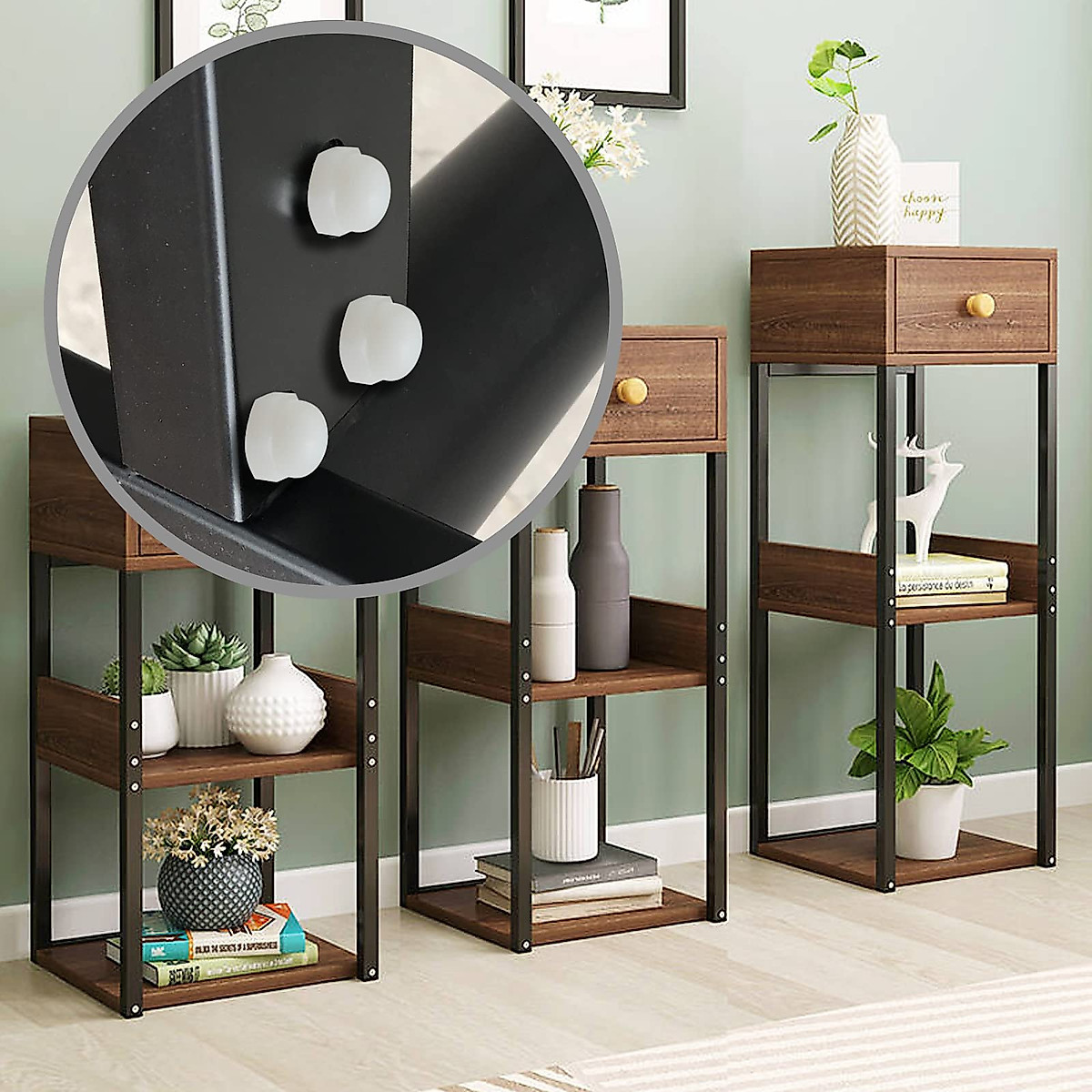 HARSKIYER 30pcs White Nylon Hex Cap Nut, M6 Acorn Hex Cap Nuts Nylon Hex Acorn Nuts Hexagon Decorative Cap Nut Acorn Hex Nuts