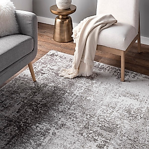 nuLOOM Jade Faded Abstract Area Rug, 5x8, Light Grey