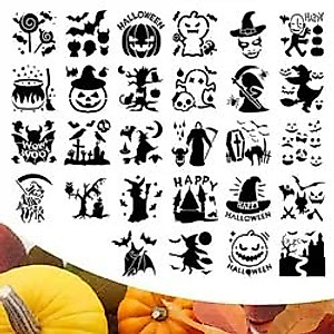 Set of 24 Christmas Holiday Stencils for Drawing or Painting on Wood, Paper, Vinyl or Plastic - Reusable Painting Stencil Sheets – Holiday Stencils for Decorating, Sign Making, Parties and Ornaments!