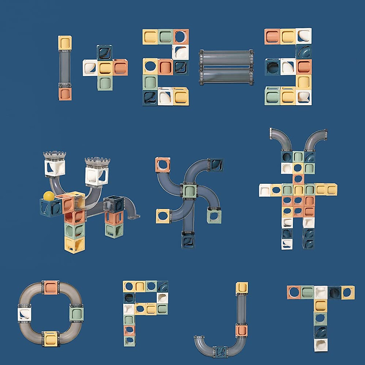 Magnetic Building Blocks Maze Marble Run Brain Game and STEM Toy for Boys and Girls