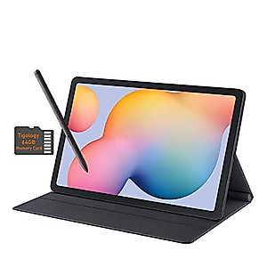 SAMSUNG Galaxy Tab S6 Lite 10.4’’ Touchscreen (2000x1200) WiFi Tablet, Octa Core Exynos 9610 CPU, 4GB RAM, 64GB SSD, Front and Rear Camera, Bluetooth, Android 10 w/S Pen, Cover & Tigology 64GB SD