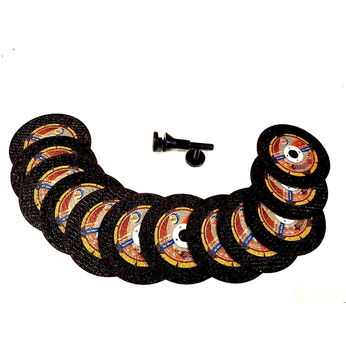 WA 12PACK - 3"x.045"x3/8" Thin Cut Off Disc, Die Grinder Tool Accessories Cutting Wheel and Mounting Mandrel Kit, 3 inch Cutoff 3/8 in Arbor for Metal, Steel, Stainless, Wood (12 Discs + 1 Mandrel)