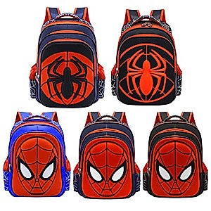 TUDERE 3D cartoon schoolbag waterproof lightweight boys and girls schoolbag red model