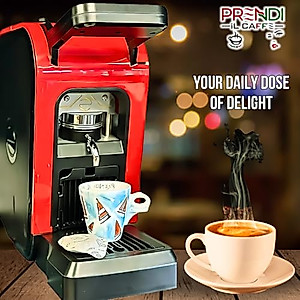 PRENDI Spinel Ciao Espresso Coffee Machine, Single Serve Coffee Maker, Espresso Coffee Pod Machine Comes with 100 pods FREE ((Guaranteed to Boost Your Morning)