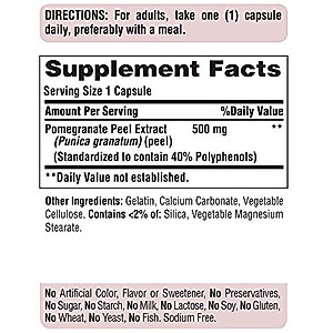 Puritan's Pride Pomegranate Extract 500 Mg Supports Antioxidant Health, 60 Capsules, by Puritan's Pride, 60 Count