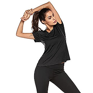 ADOME Workout Tops for Women Short Sleeve Athletic Shirts Yoga Tops Active Wear Outfits Gym Clothes for Hiking Running Shirt