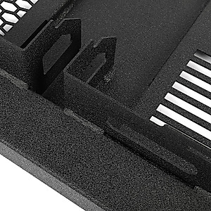 OCPTY Front Bumper and Rear Bumper with and Tire Carrier Fit For 2007-2015 2016-2018 for Jeep Wrangler JK Winch Plate with D-ring LED Lights with and Tire Carrier Texture Black