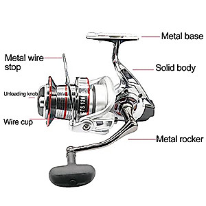 VGEBY Spinning Reel CTS10000 13+1BB Full Metal Fishing Long Shot Spinning Reel Fishing Supplies Accessory Fishing Reels and Fishing Repair Tools