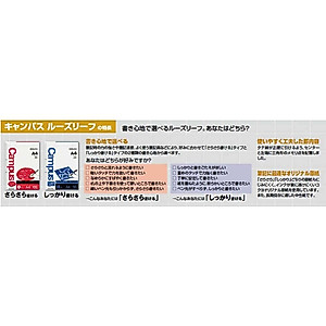 Kokuyo Campus Loose Leaf Paper for Binders, Sarasara Smooth Writing, A5, 5mm Grid Ruled, 20 Holes, 60 Sheets, pH Neutral, Bleed Resistant, 75gsm, Japan Import (NO-807S-5)