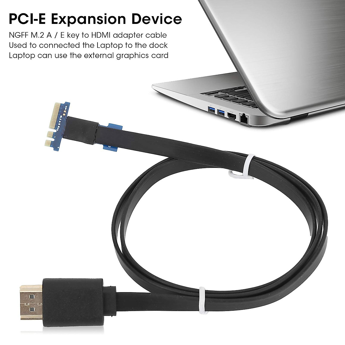 Kafuty-1 PCI-E HDMI Adapter Cable, NGFF M.2 A/E Key HDMI External Graphics Card Line Adapter, for Laptop Notebook(NGFF AKEY Interface Adapter Cable)