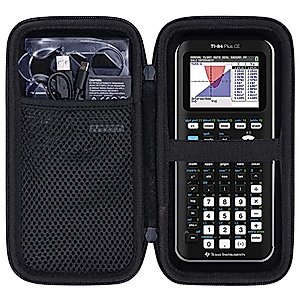 co2CREA Hard Case Compatible with Texas Instruments TI-84 Plus CE/TI-84 Plus/TI-Nspire CX II CAS/TI-Nspire CX II/TI-83 Plus/TI-89 Titanium/TI-85 / TI-86 Color Graphing Calculator, Black