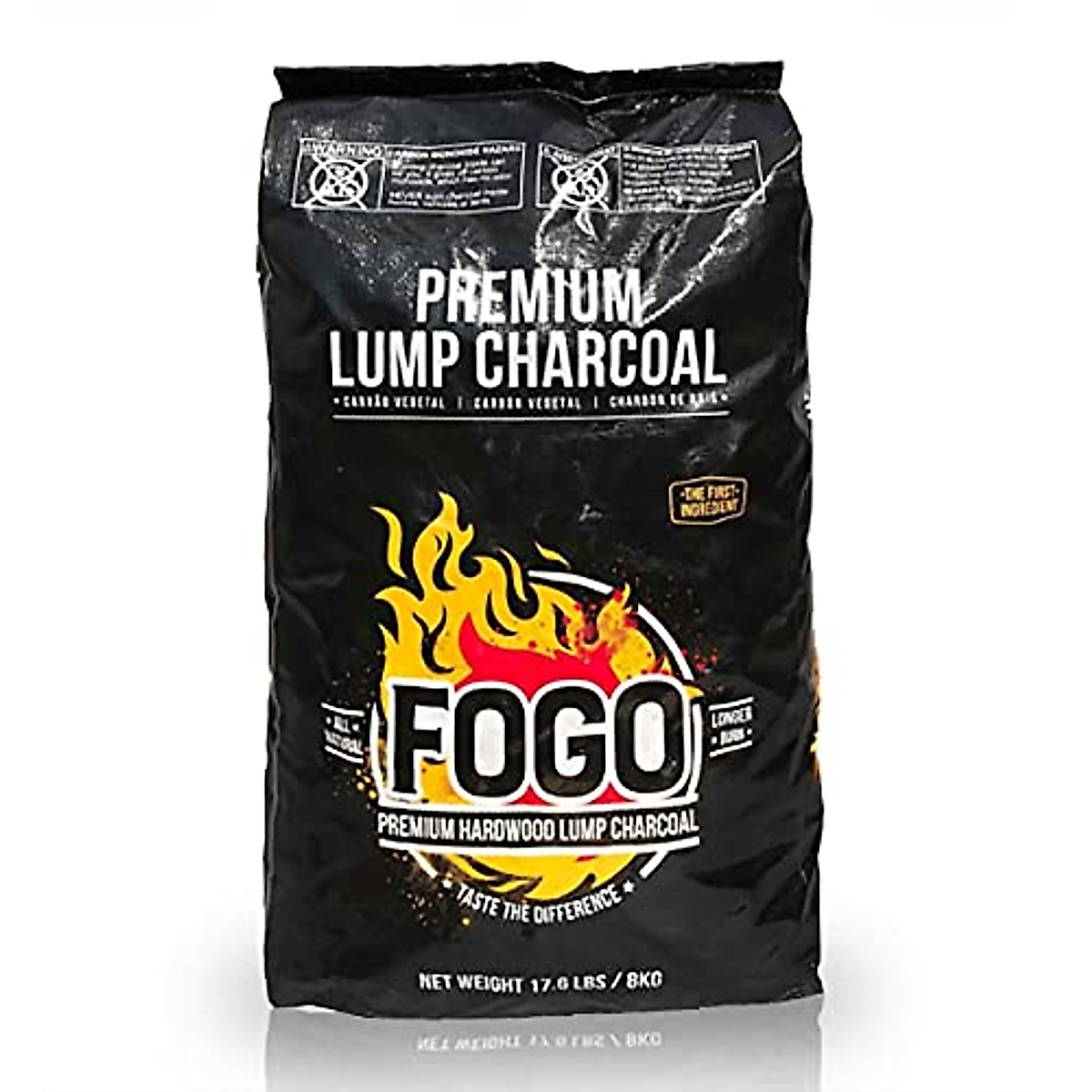 FOGO Premium Oak Restaurant All-Natural Hardwood Lump Charcoal for Grilling and Smoking with 2 Different Sizes, 17.6 Pounds (2 Pack)