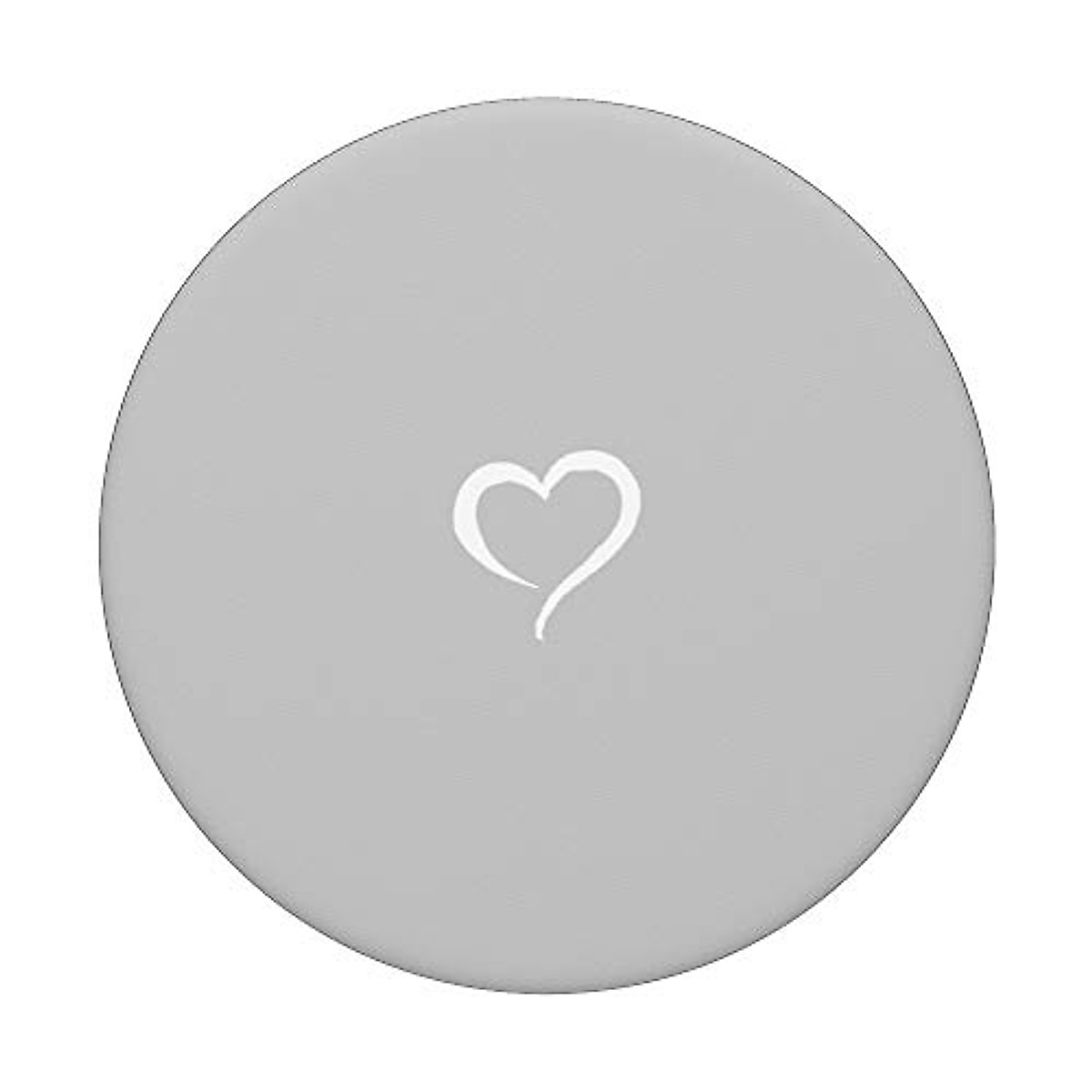 Light Pastel Plain Grey Hand Drawn Heart Minimalist Love PopSockets Swappable PopGrip