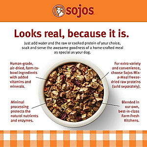 Sojos Mix-A-Meal Grain-Free Pre-Mix Dehydrated Dog Food, 8 lb