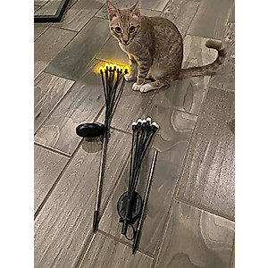 Merkia Solar Powered Garden Firefly Lights, New Upgraded 16LED Swaying Solar Lights Waterproof, Two Luminous Modes Solar Outdoor Lights, Yard Patio Pathway Decoration