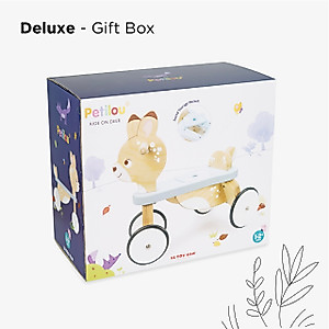 Le Toy Van - Petilou Wooden Ride On Deer Push Along Toy for Toddlers | Suitable for Boy Or Girl 1 Year Old +, Small