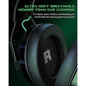 Black Shark Gaming Headset, Open Acoustic Gaming Headphones for PC, PS4, PS5, Xbox, Switch, 295G Ultra-Lightweight Headset with Microphone, Noise-Canceling Cardioid Mic, Stereo Surround 50mm Drivers