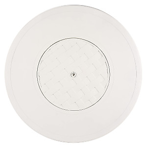 Round 44 in. x 44 in. Aluminum Propane Fire Pit Table with Glass Beads, Two Covers, Lid, 57,000 BTUs in White Finish