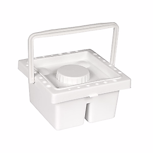 Creative Mark Brush Basin - All in One Unit for Storage, Shaping, Cleaning, and Soaking - 6.5 x 6.5 x 3.5" with Lid