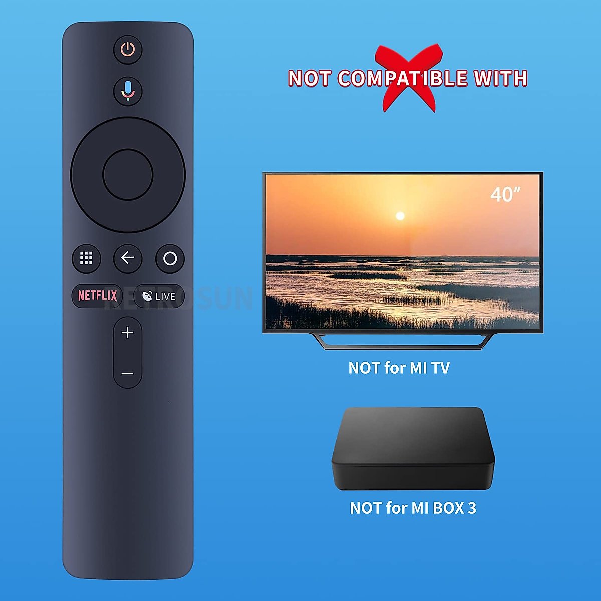 XMRM-006 Replacement Voice Remote Control Compatible for Xiaomi XIAO MI Box S XMRM006 Remote Controller with Netflix Live Shortcut Keys